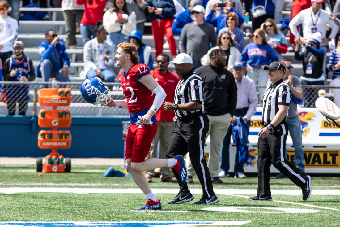 Teahan touchdown pass wows crowd, KU football players at annual spring ...